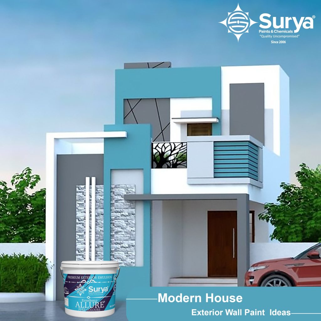 Modern House Exterior Wall Paint Ideas – Surya Paints